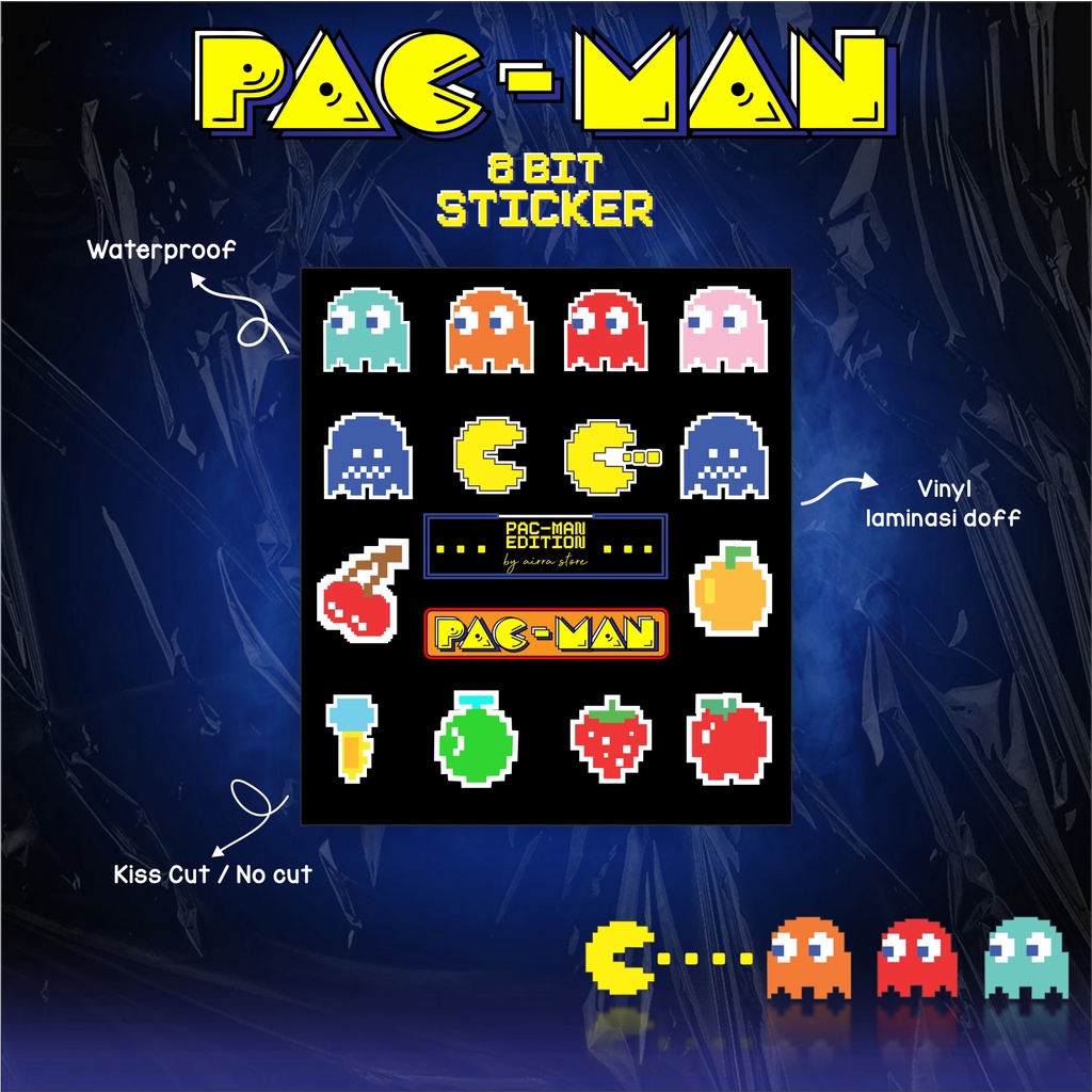 Jual Sticker Pacman (8 bit sticker) | Shopee Indonesia