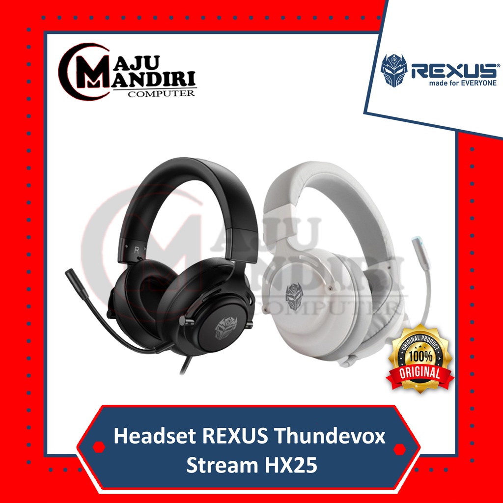 Jual HEADSET REXUS THUNDERVOX STREAM HX25 ( WHITE ) | Shopee Indonesia