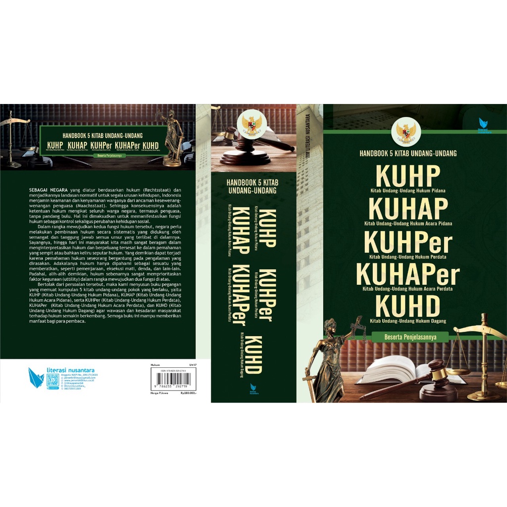 Jual Handbook 5 Kitab Undang - Undang KUHP KUHAP KUHPer KUHAPer KUHD - Tim Literasi Nusantara ...