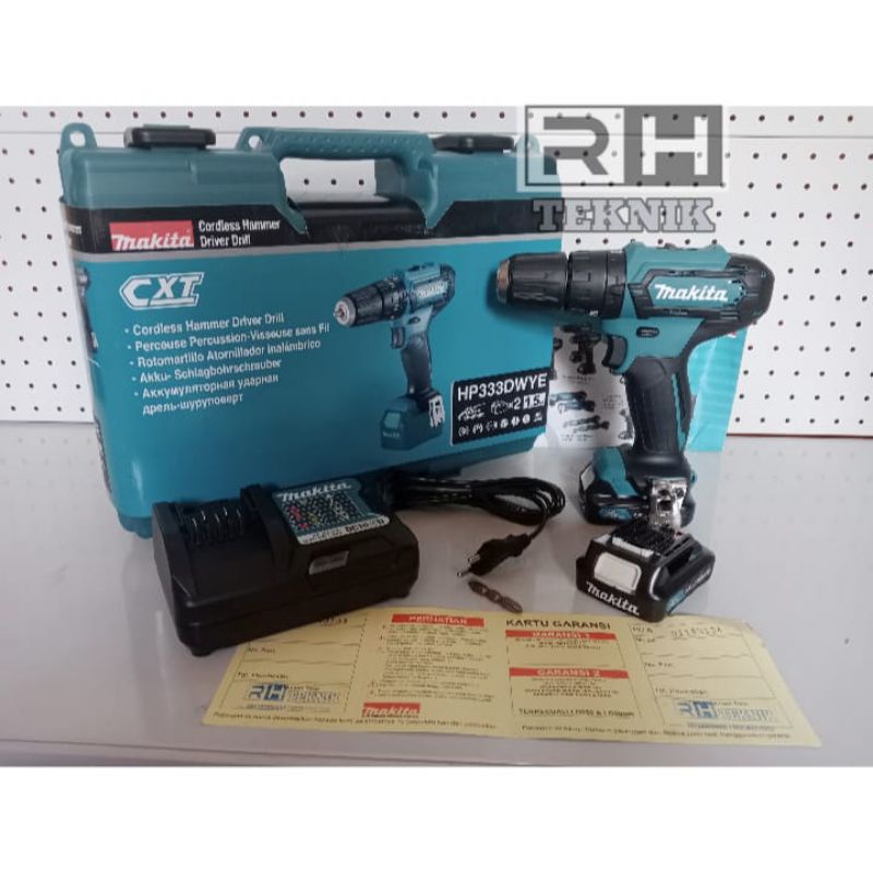 Jual MAKITA HP333DWYE Cordless Hammer Drill / Bor Baterai MAKITA HP 333 ...