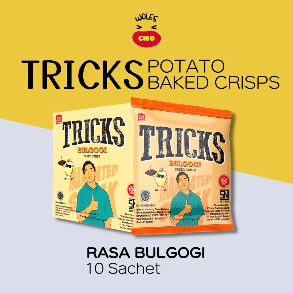 Jual Snack TRICKS Baked Crisps Kentang Rasa Bulgogi 1 Box Isi 10 Sachet ...