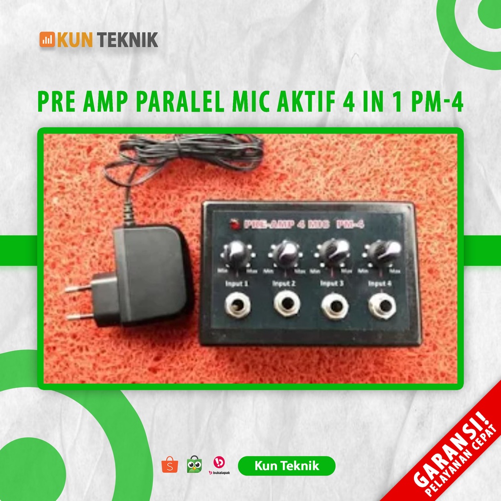 Jual PRE AMP PARALEL MIC AKTIF 4 IN 1 PM-4 | Shopee Indonesia
