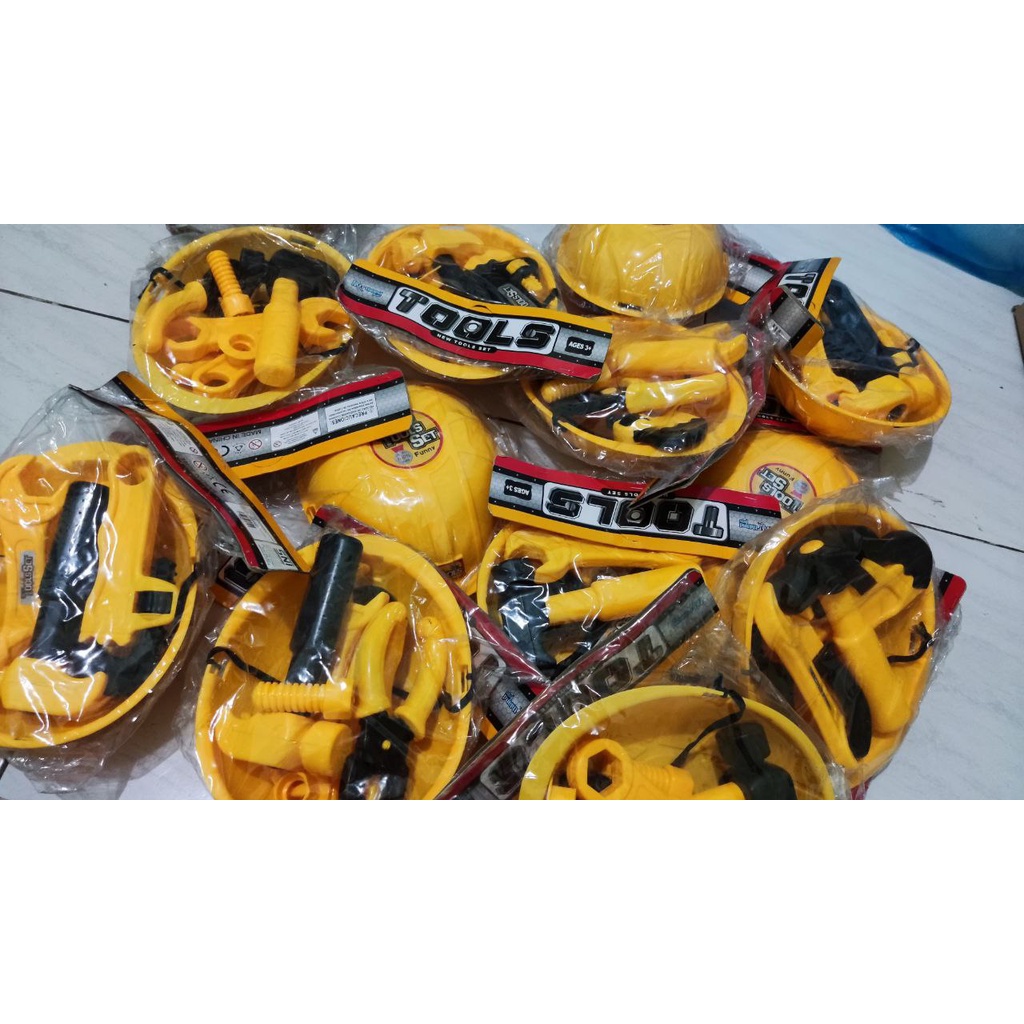 Jual CUCI GUDANG!! Mainan anak tool set + helem | Shopee Indonesia