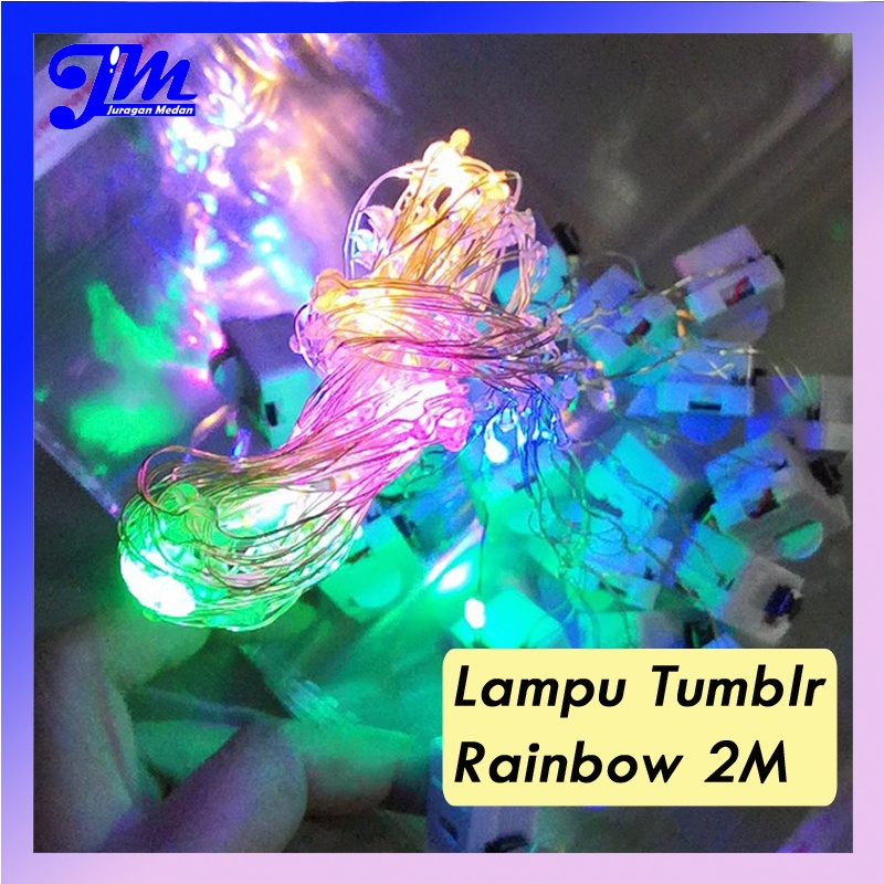 Jual Lampu Tumblr 2 Meter Warna Rainbow LED Kawat Bobo Balon Lampu LED ...