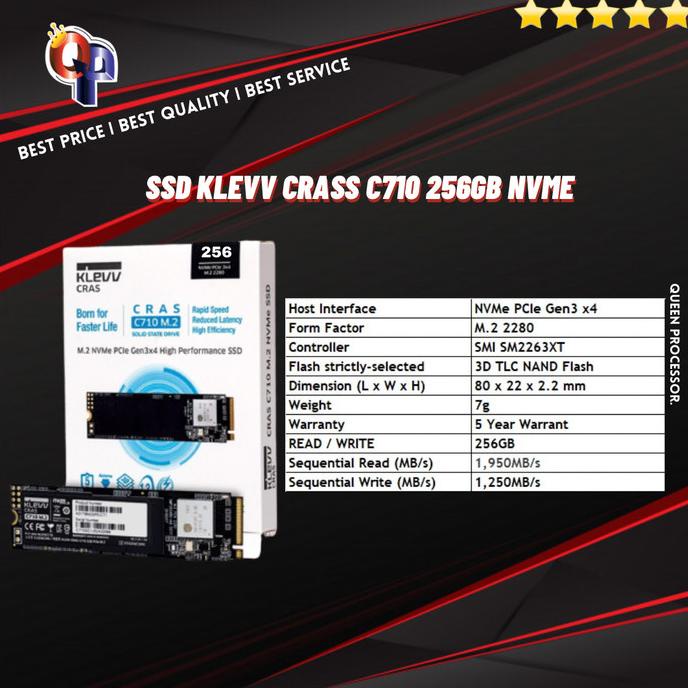 Jual KLEVV CRAS C710 256GB SSD M.2 2280 NVME PCLE GEN3 X4 | Shopee ...
