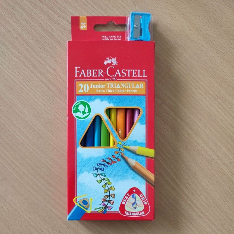 Jual Pensil Warna Segitiga 20 Warna Faber Castell 1165320 Junior ...