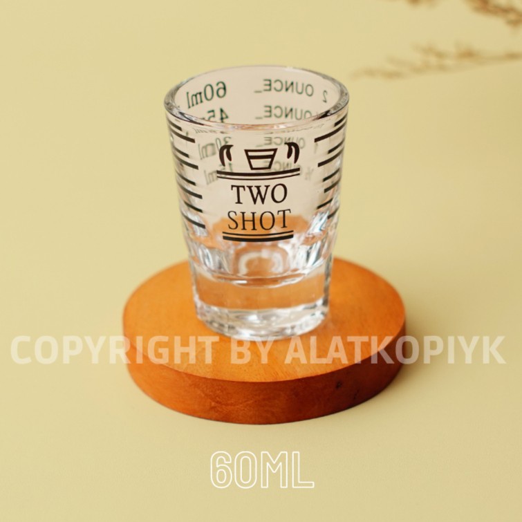 Jual Gelas Sloki Espresso Two Shoot 60ML / Gelas Takar Kopi Espresso ...