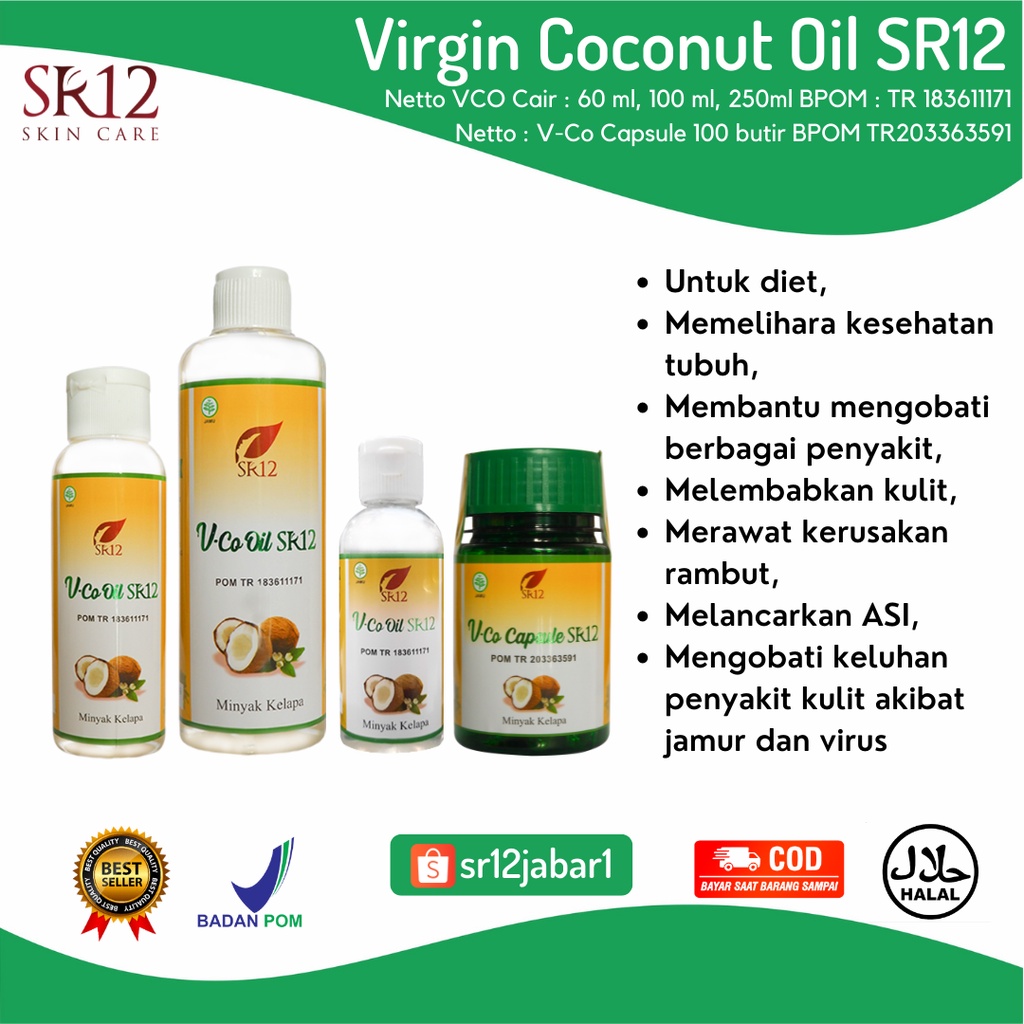 Jual Virgin Coconut Oil SR12 / Minyak Kelapa Murni / Obat Gatal / Obat ...