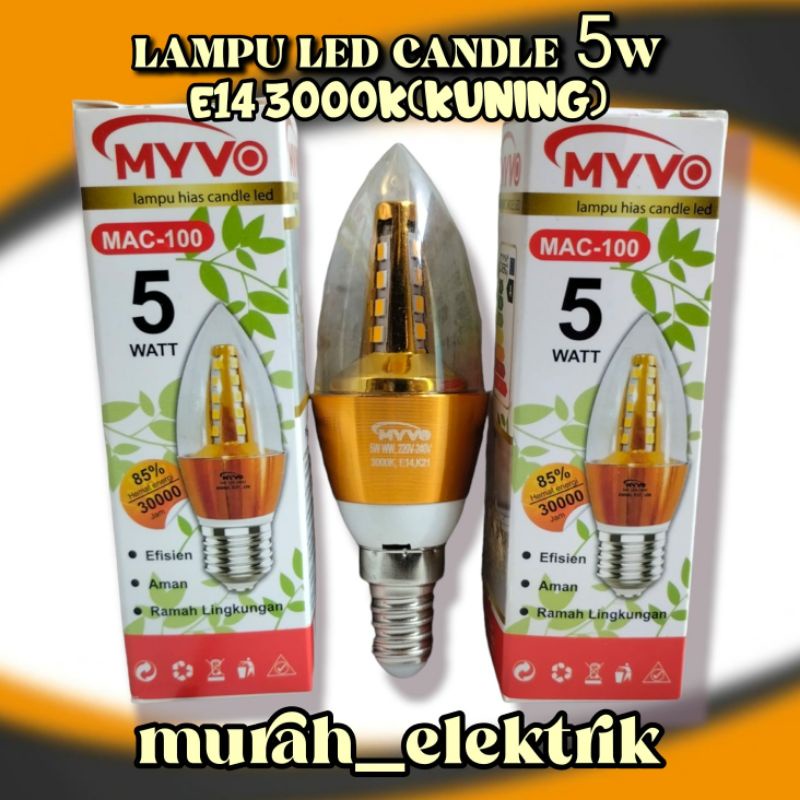Jual Lampu Led Candle 5W E14/ Candle lamp 5W E14 (warm-white, putih), Lampu Candle 5W E14 3000K ...