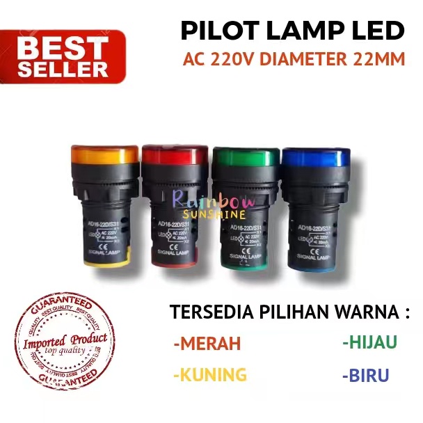 Jual Pilot Lamp LED 22mm 220V Signal Lamp | Shopee Indonesia