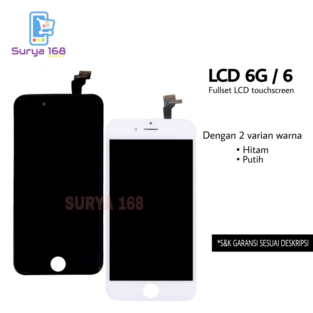 Jual LCD LAYAR FULLSET TOUCHSCREEN 6 / 6G | Shopee Indonesia