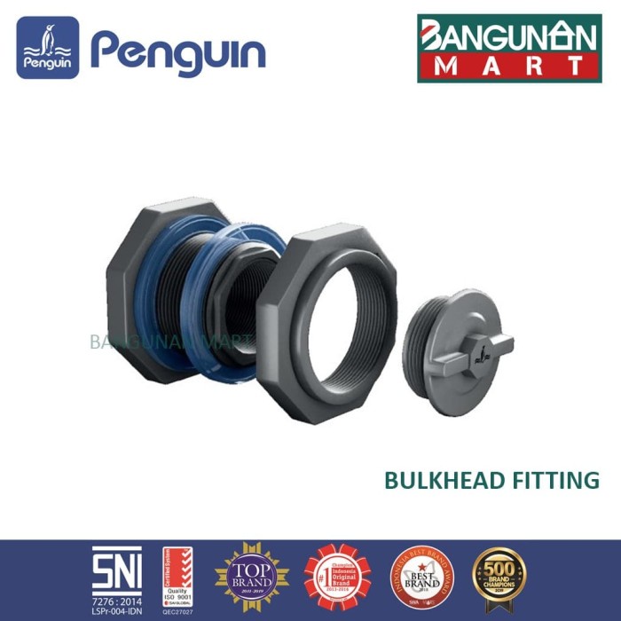 Jual PENGUIN BULKHEAD 1 inch VAULT RING FITTING TANGKI Sambungan Pipa ...