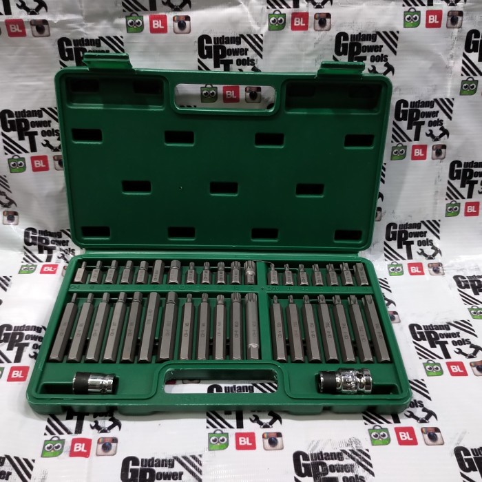 Jual Power Bit Set/ Hex Star Spline Bit Set 40pc | Shopee Indonesia