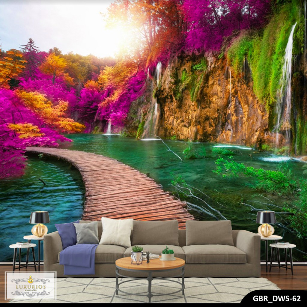Jual Wallpaper 3d Custom Pemandangan Alam Walpaper Nature Sticker