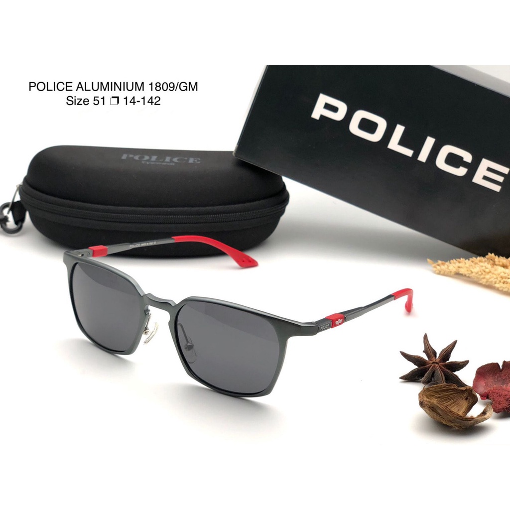 Jual KACAMATA GAYA HITAM POLICE 1809 LENSA POLARIZED ANTI SIKUA FREME GAGANG TITANIUM AKSESORIS ...