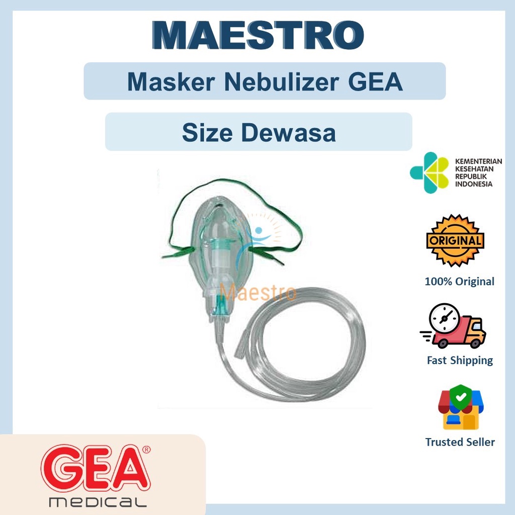 Jual Masker Nebulizer GEA Anak Dewasa Child Adult M L XL Nebu | Shopee ...
