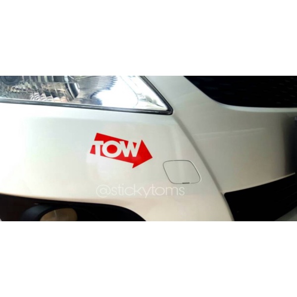 Jual Grosir stiker TOW type A untuk towing hook mobil racing JDM style ...