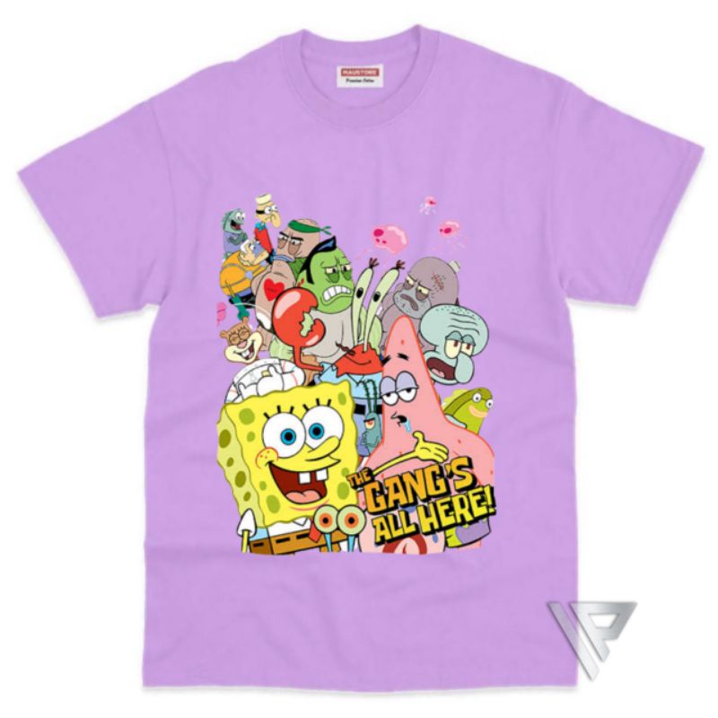 Jual SPONGEBOB Baju Anak Kaos Atasan Anak Custom Gambar SpongeBob Free ...