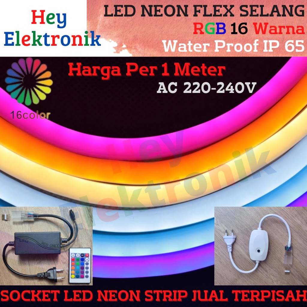 Jual Lampu LED Neon FLEXIBLE RGB Harga per 1 meter 220V IP65 | Shopee Indonesia