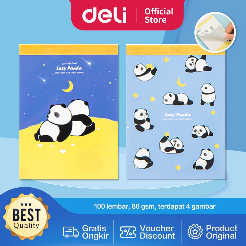 Jual Deli Cute Note Pad / Buku Memo Lucu 100 lembar 80gsm 21762 ...