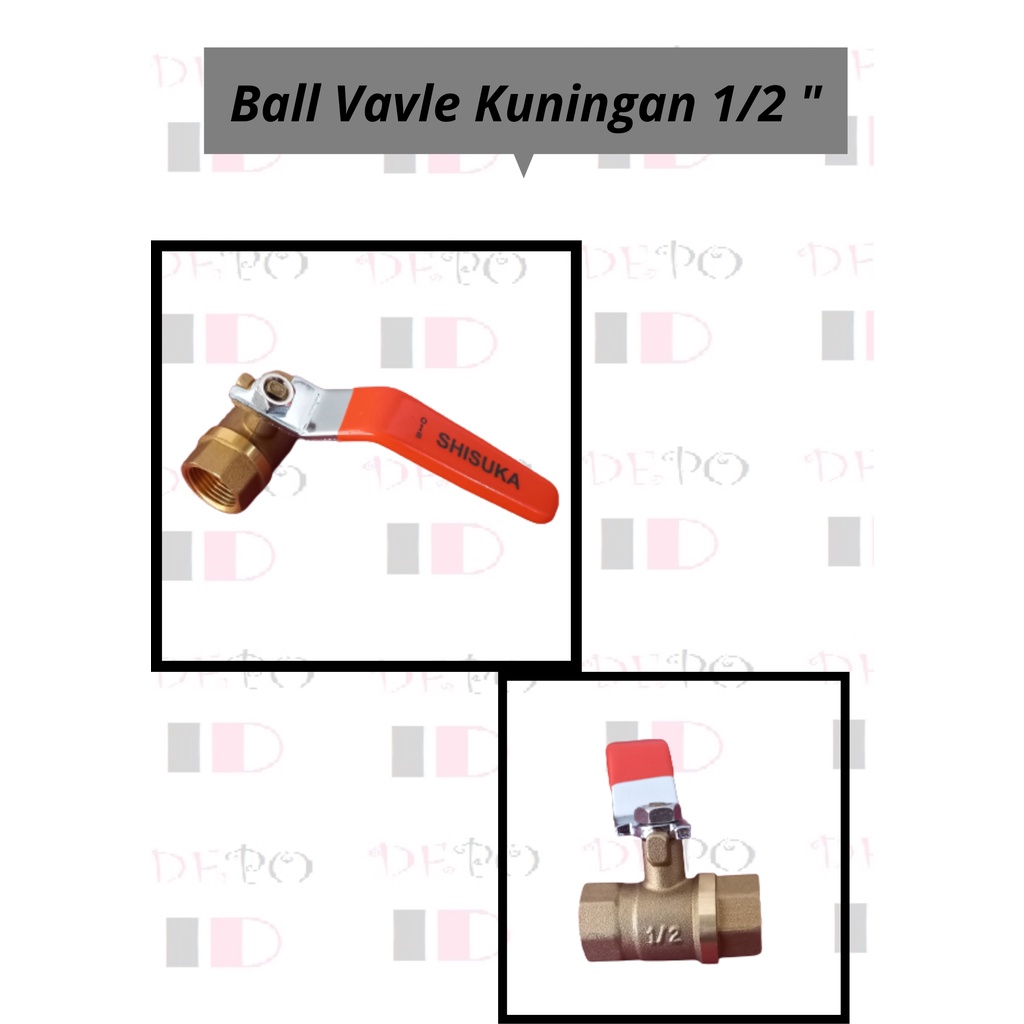 Jual Ball Valve Kuningan / Brass 1/2" ( inch) / Stop Kran Kuningan ...