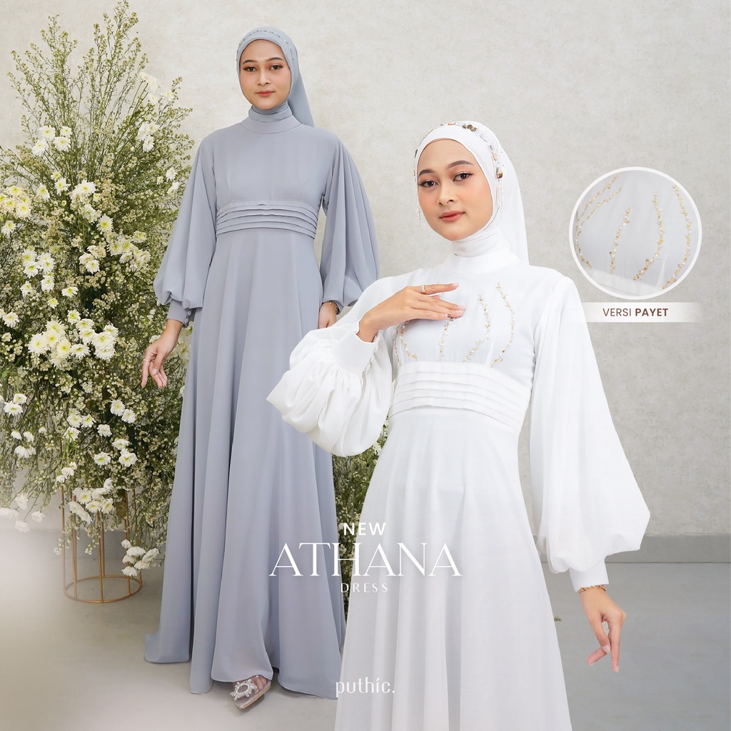 Jual PUTHIC - ATHANA DRESS- PAYET - BERPAYET||PRE ORDERRRR|| GAUN ...