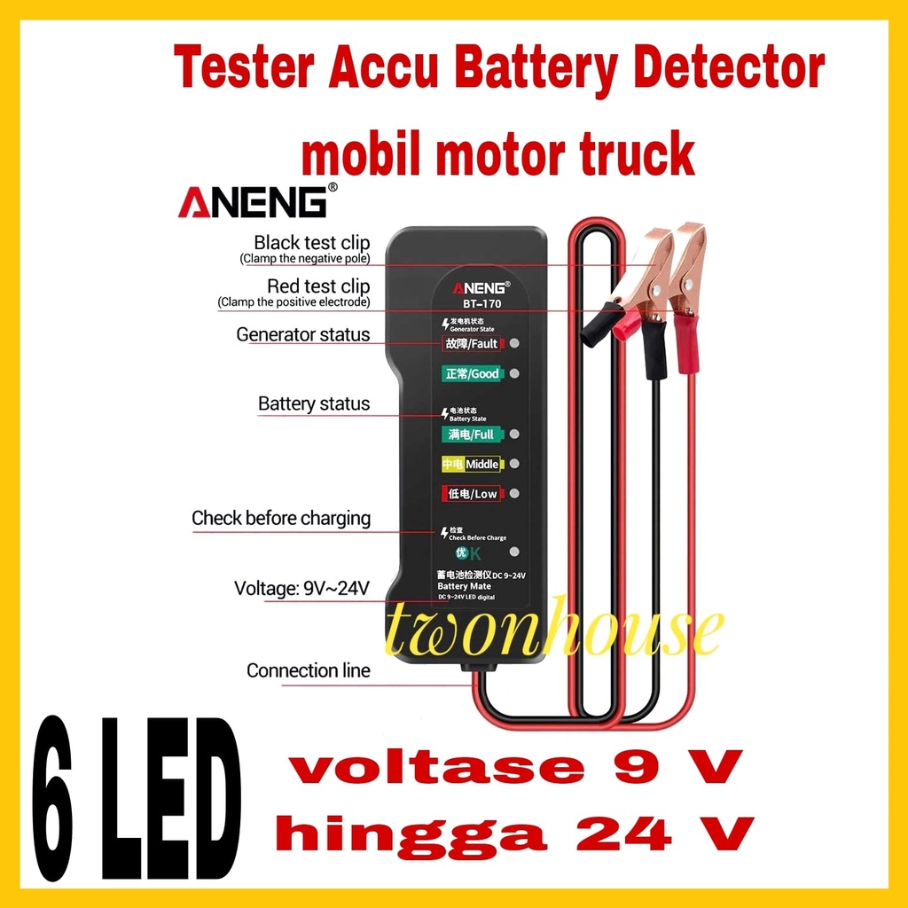 Jual Alat Test Aki Untuk Deketeksi Baterai Mobil Tester Accu Car ...