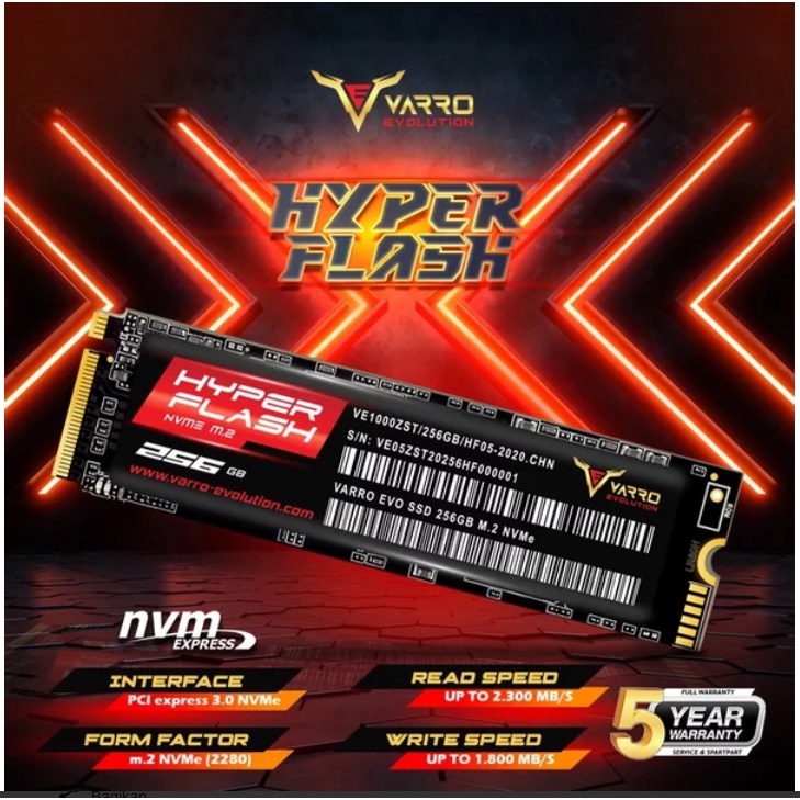 Jual SSD M2 Nvme Varro Hyper Flash 256 GB | Shopee Indonesia