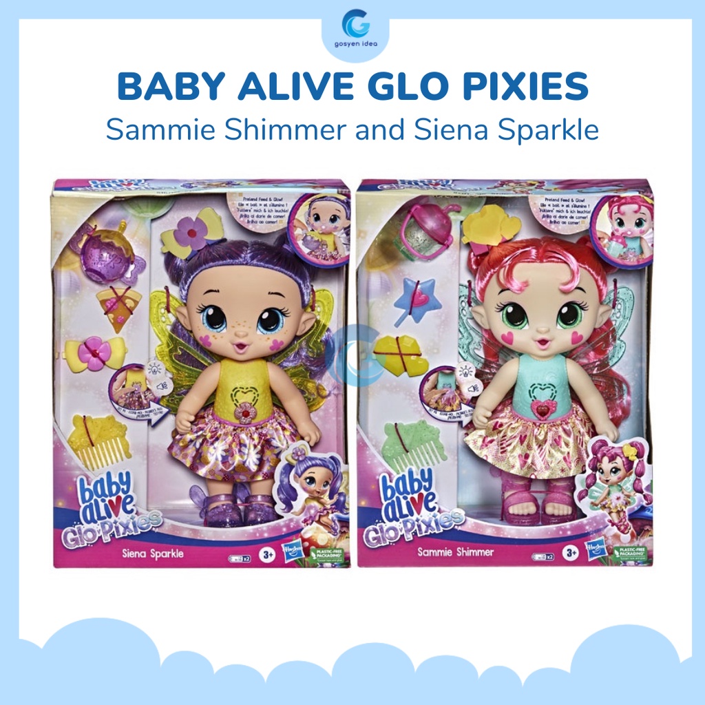 Jual Baby Alive Glo Pixies Doll Sammie Shimmer and Siena Sparkle Mainan ...