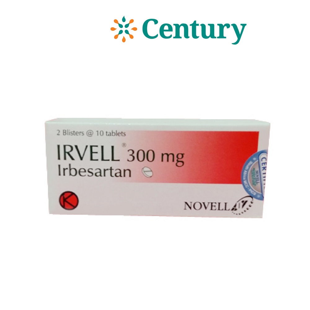 Jual IRVEL 300 MG 1 BLISTER 10 TABLET/IRBESARTAN 300 MG/OBAT JANTUNG ...