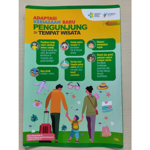 Jual Poster Adaptasi Kebiasaan Baru Pengunjung di Tempat Wisata ...