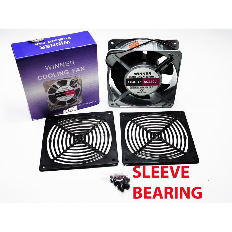 Jual WINNER Cooling Fan AC 220V ukuran 12cm x 12cm x 3.8cm / kipas ...