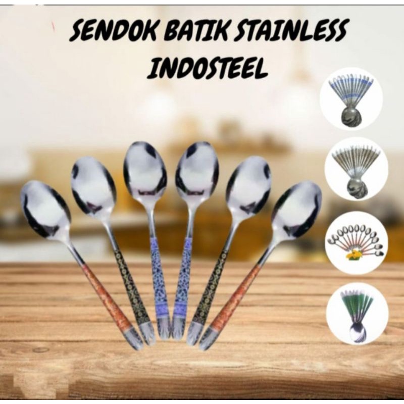 Jual Sendok Stainless Steel Batik 1 Lusin / Sendok Makan Stainless ...