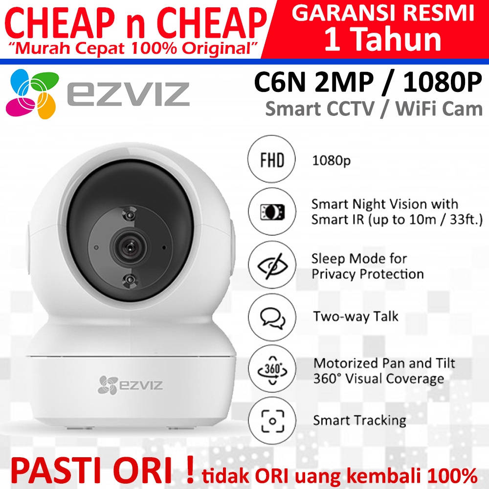 Jual Ezviz C6N Rotate 360 2MP 1080P Indoor Smart CCTV Wifi Wireless ...