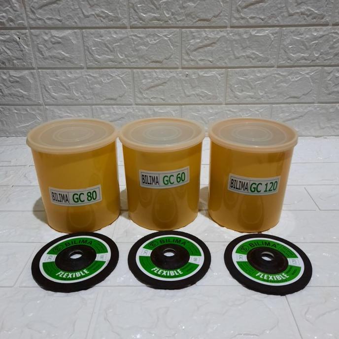 Jual 1 PACK FLEXIBLE BILIMA GRIT 60 80 120 MATA GERINDA POLES KACA DAN ...