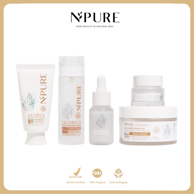 Jual NPURE Licorice Brightening Series | NPURE Licorice Bring The Light ...