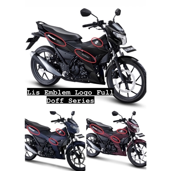 Jual Lis Emblem Logo Satria Black Blue Red Matte Pre Dator Series ...