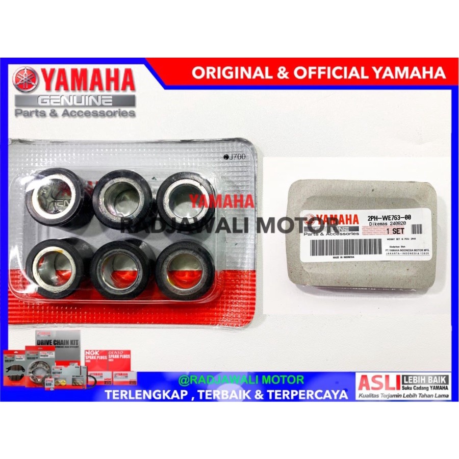 Jual ROLLER SET MIO M3, MIO Z, MIO S, XRIDE 125 , GEAR 125 10 GRAM ASLI ...