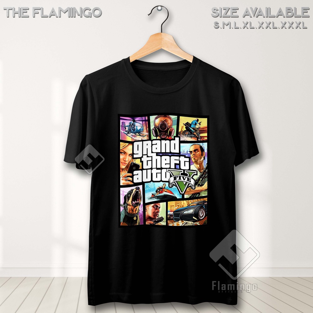 Jual Kaos GTA 5 Grand Theft Auto GTA V Tshirt GTA5 Baju Gaming Gamer ...