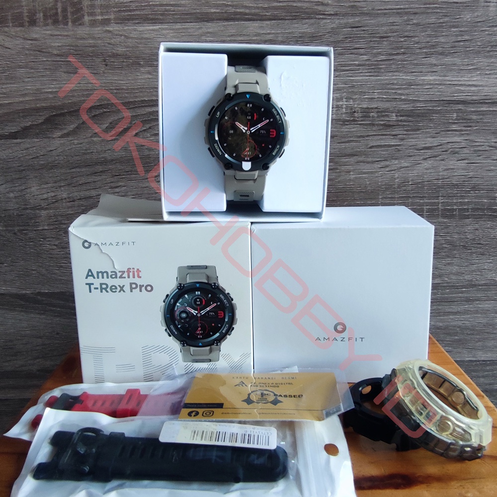 Jual Smartwatch Amazfit T-Rex Trex Pro Desert Grey Abu Garansi Resmi Military Grade | Shopee ...