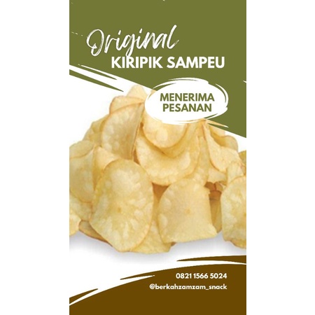 Jual Snack kiloan KIRIPIK SAMPEU ORIGINAL 250g cemilan anti panas buat ...