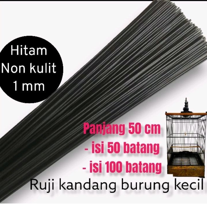 Jual Ruji kandang burung Jeruji Fiber 1mm hitam non kulit batangan ...