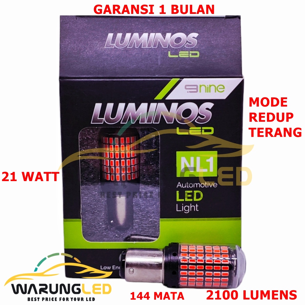 Jual LAMPU LED REM MOBIL S25 BAYONET DIAM LUMINOS EXTREME BRIGHT 144 ...