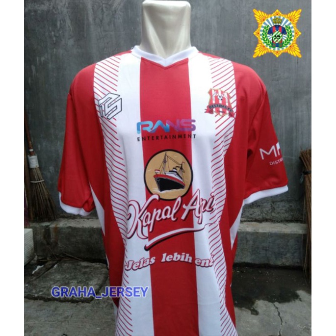 Jual Jersey Deltras FC Sidoarjo Home 2022 - 2023 Liga 2 Merah Stripe ...
