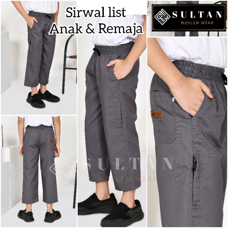 Jual Sirwal list anak 4-18th & remaja / Celana Sirwal anak panjang ...