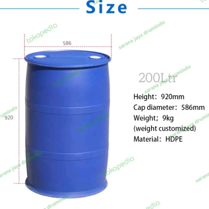 Jual Kusus Hari Ini Drum Plastik Hdpe 200L Type Tutup Lubang Kecil Gilaa!!! | Shopee Indonesia