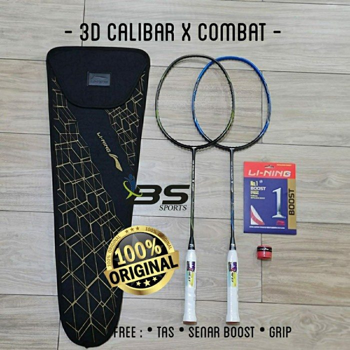 Jual Raket New !! Raket Badminton Lining 3D Calibar X Combat Original ...