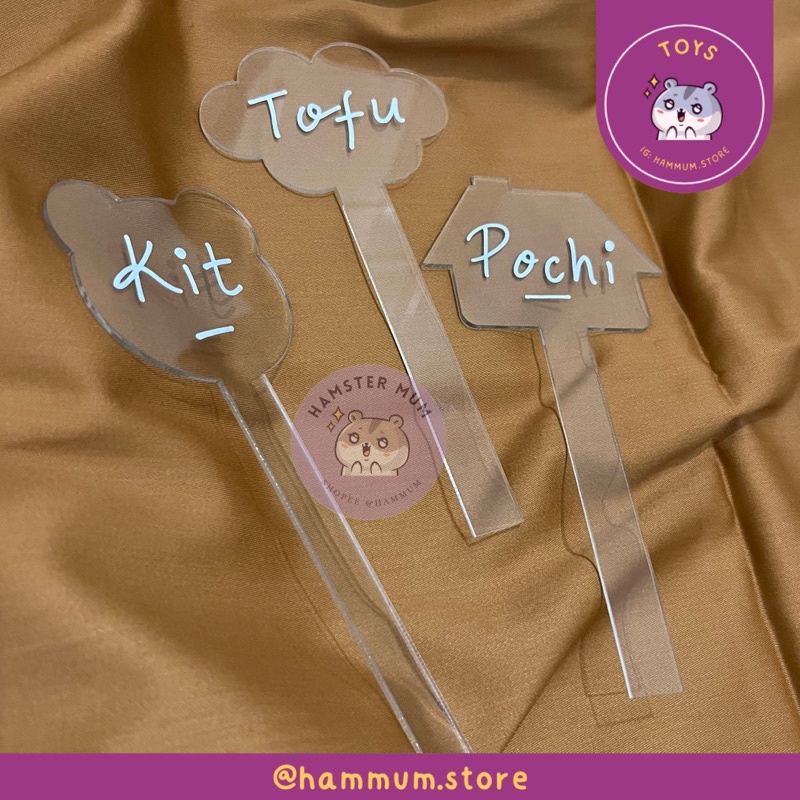 Jual Papan Nama Hamster Akrilik Bening A48 | Acrylic Hamster Signage ...