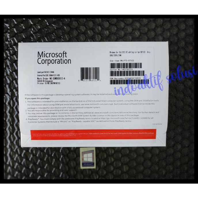 Jual Windows Server 2012 R2 Standard 64Bit Full Packaged Original ...