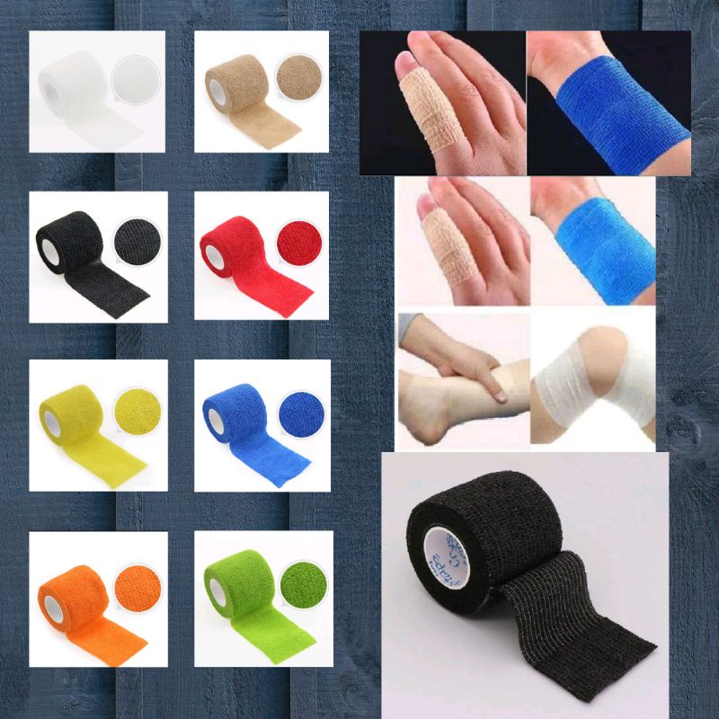 Jual Wristape Self Adhesive Bandage 5Cm X 4.5M Finger Tape Perban ...